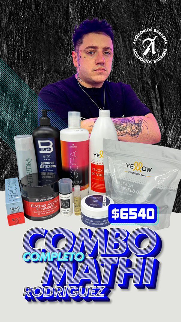 Kit Platinado Completo Mathi Rodriguez – Accesorios Barbería